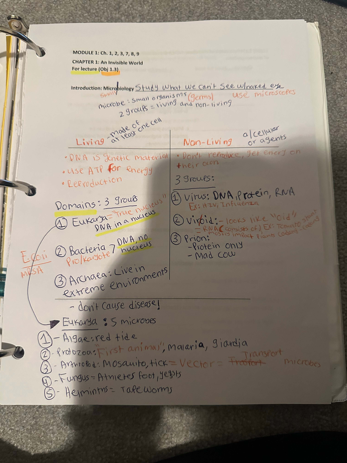 MODULE 1: Microbiology Overview - Chapters 1, 2, 3, 7, 8, 9 Lecture ...