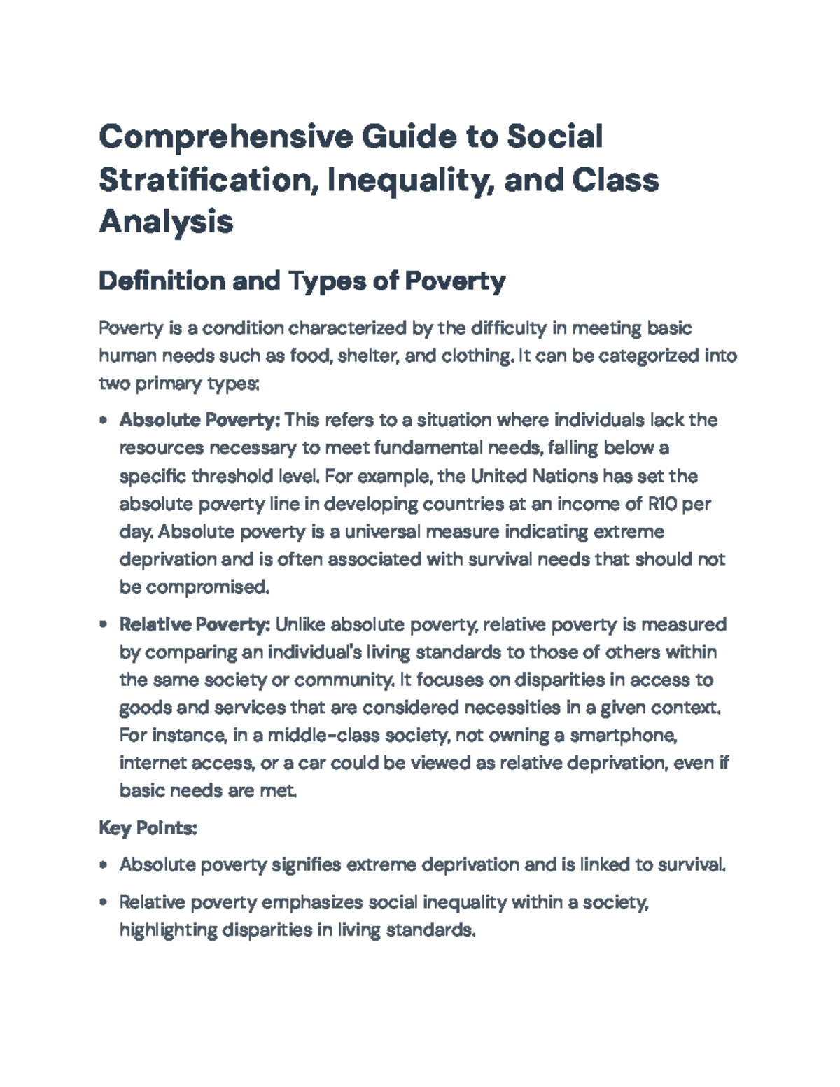 SOC 101: Comprehensive Analysis of Social Stratification & Inequality ...