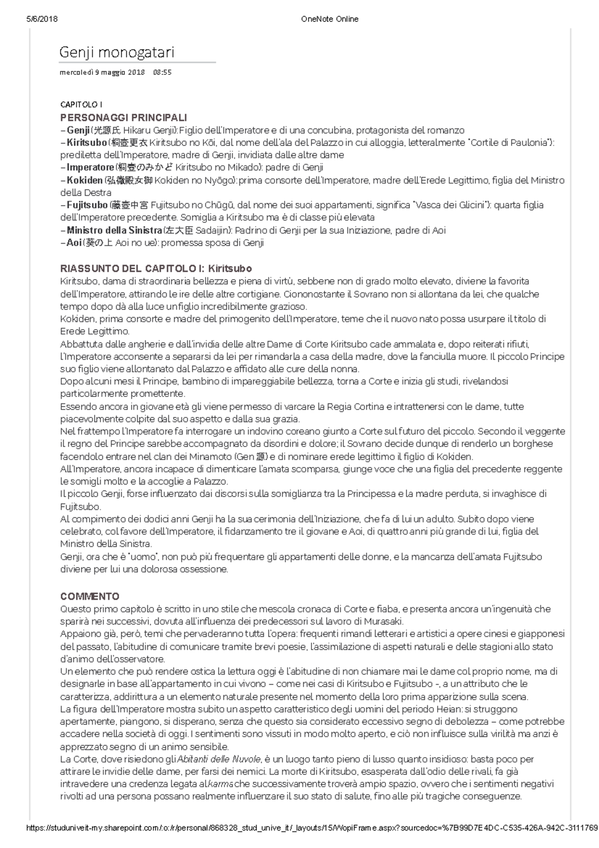 Riassunto Genji Monogatari (cap.1-4-5-9-22) - Warning: TT: undefined function: 32 Genji ...