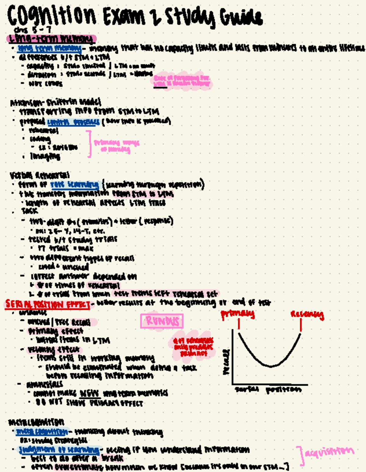 Unit 2 Exam Study Guide - Cognition - Cognition Exam 2 study Guide Chs ...