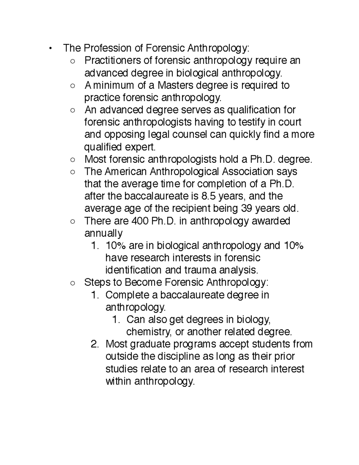Ch 16 Notes - Summary Bare Bones - The Profession of Forensic ...