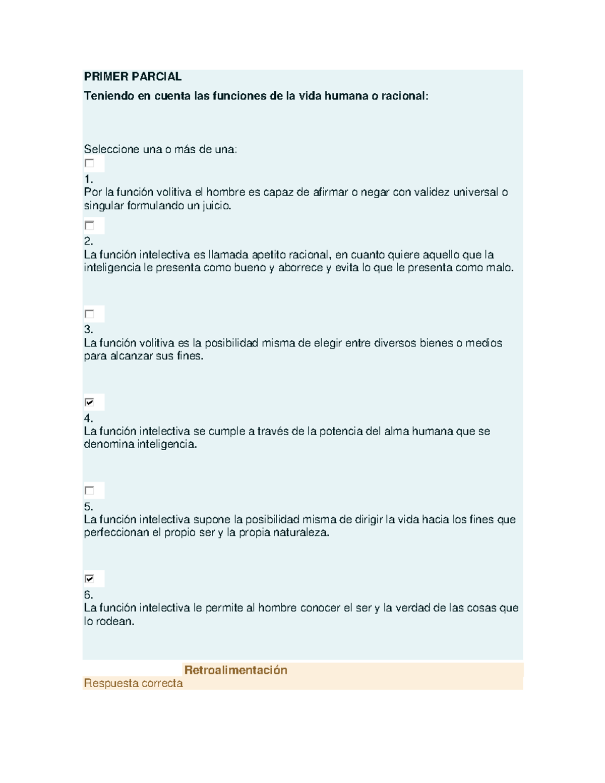 Primer Parcial: Funciones de la Vida Humana y Alma Racional - Studocu