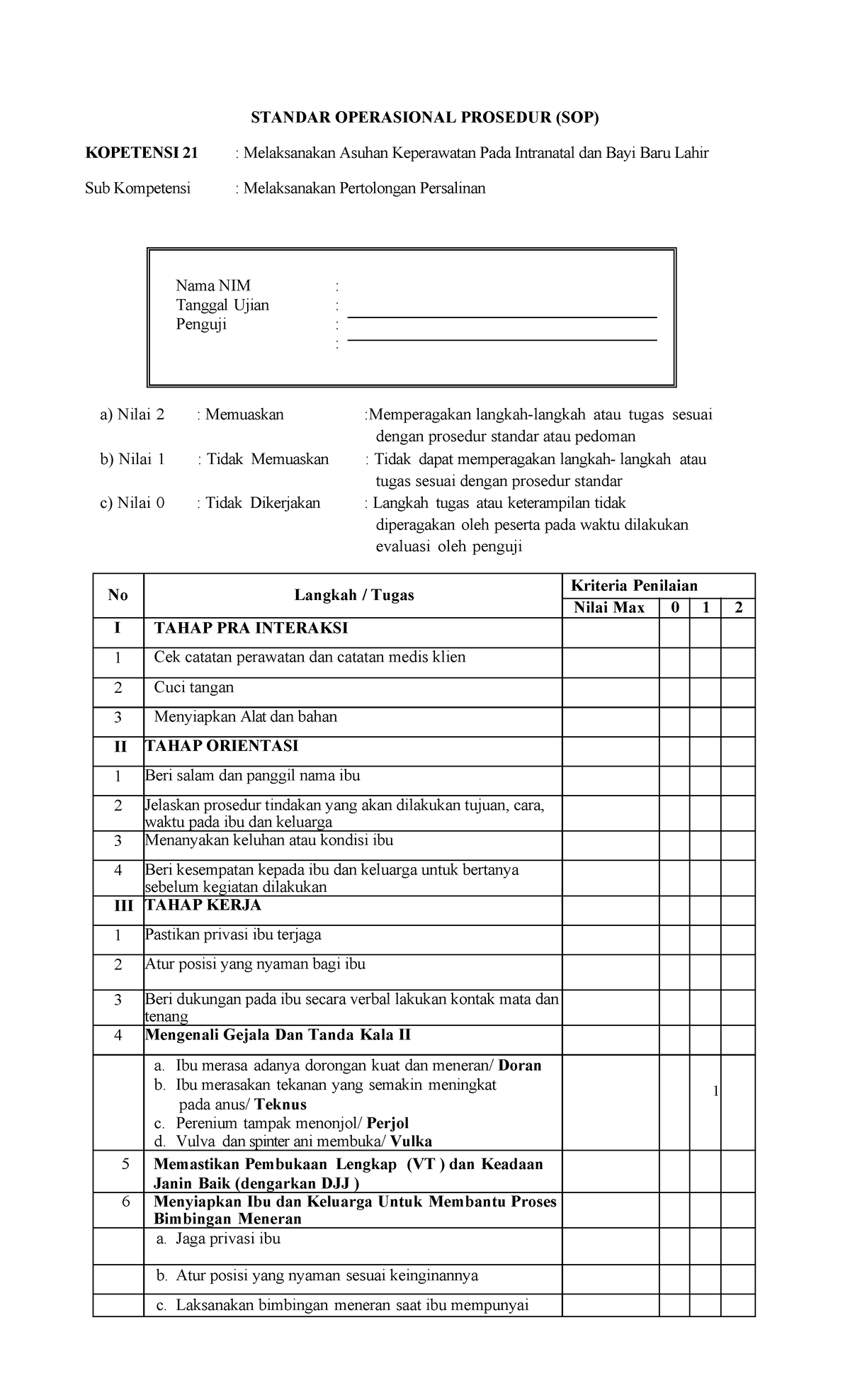 SOP INC - Revisi: Standar Operasional Keperawatan Intranatal dan Bayi ...