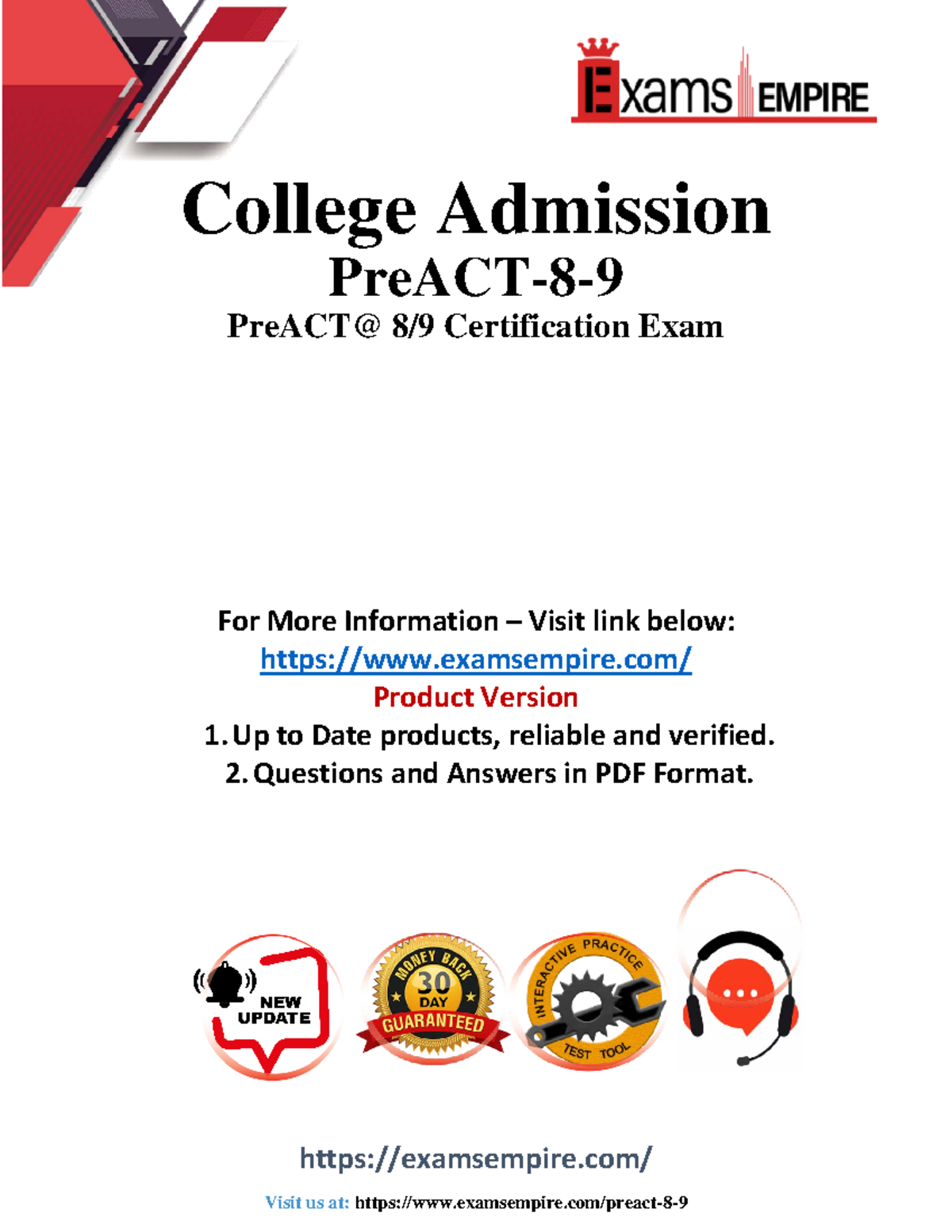 Pre ACT-8-9 Questions and Answers pdf dumps - examsempire/ For More ...