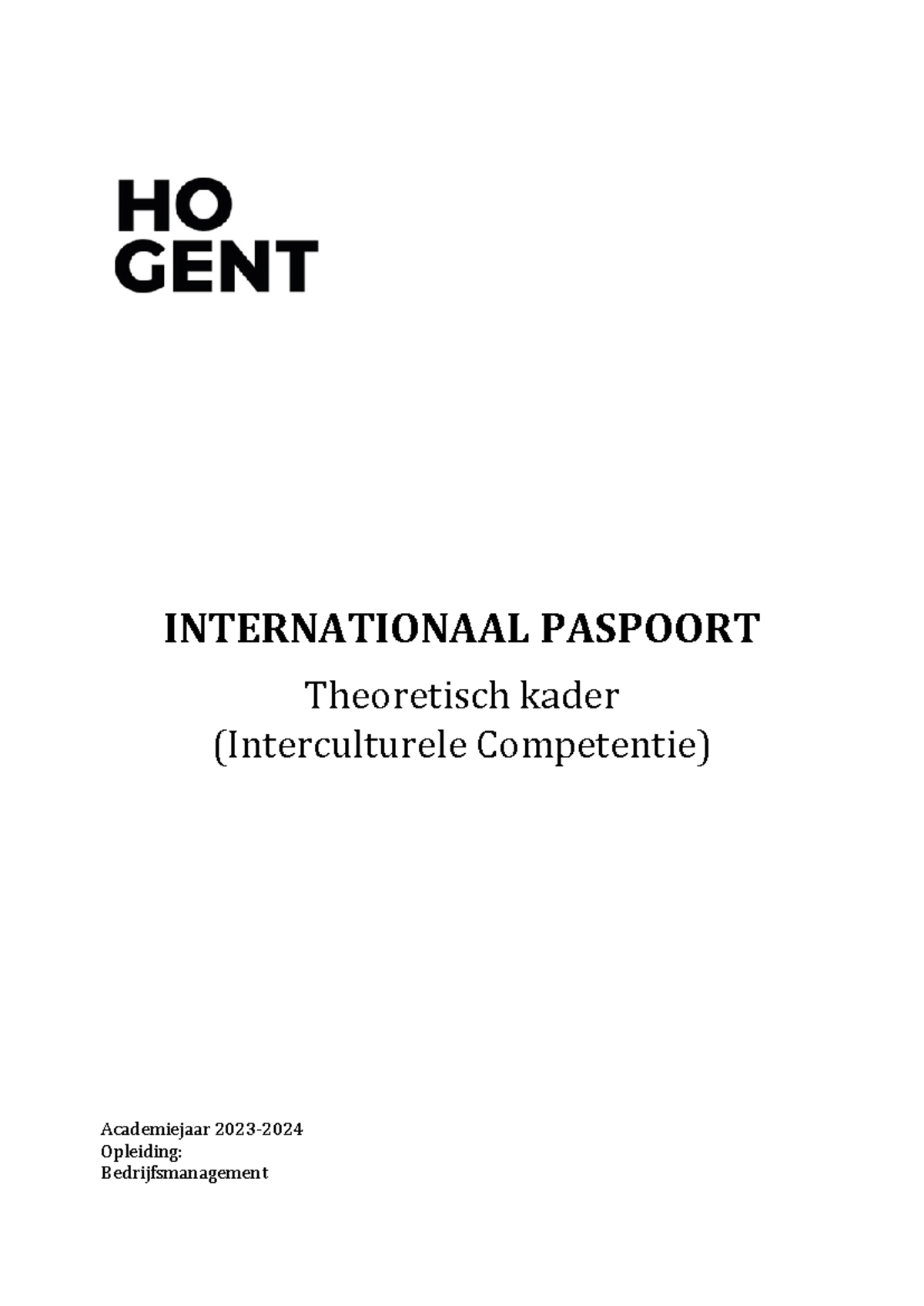 Theoretisch Kader Interculturaliteit - INTERNATIONAAL PASPOORT ...