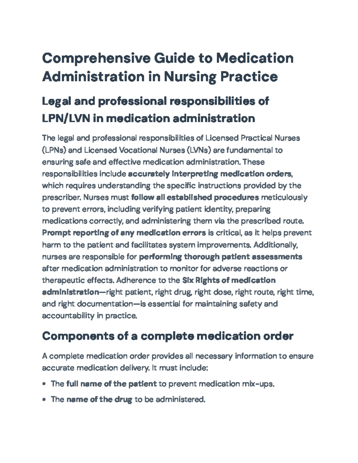 Comprehensive Guide to Medication Administration Factors in Nursing ...
