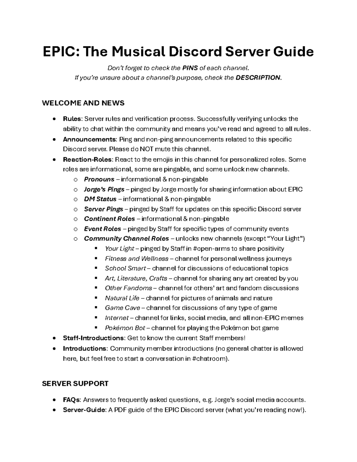 EPIC Server Guide - cdefrbtgndbrsefq - EPIC: The Musical Discord Server ...