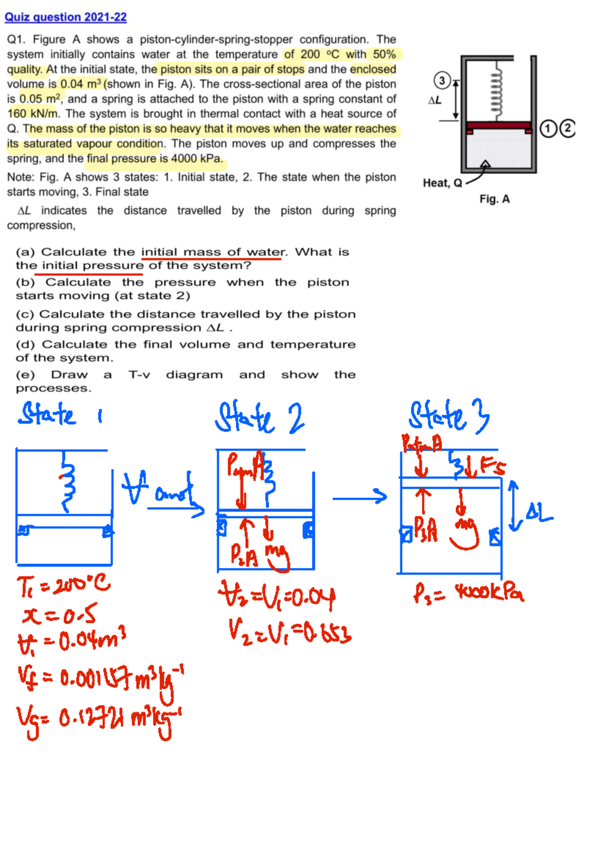 Quiz Questions on Thermodynamics Concepts (ENGR 101) - Studocu