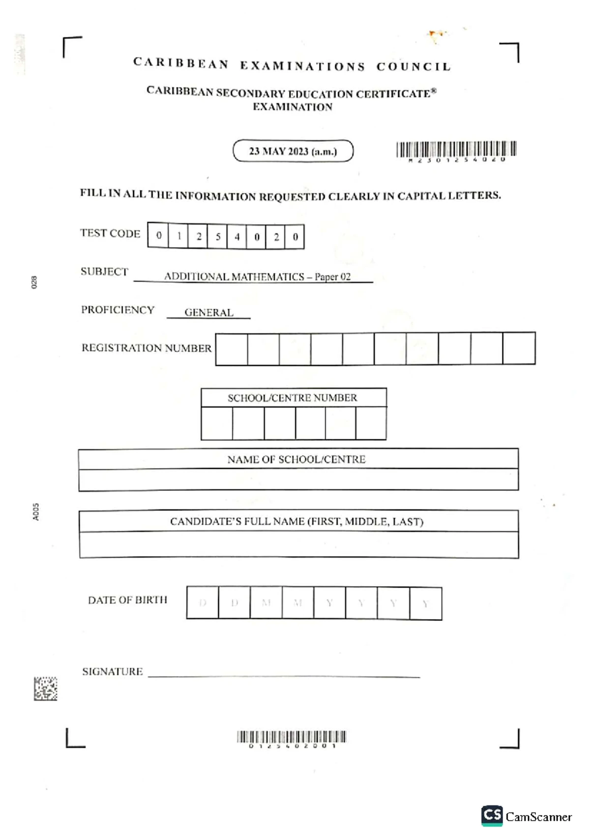 January 2025 CSEC Math Practice - Past Paper Compilation - Studocu