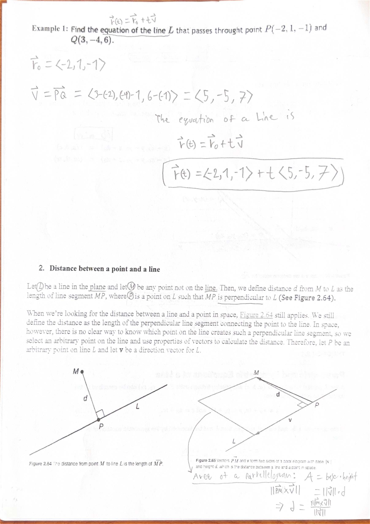 Section 2.4: The Cross Product and Distance Between Lines and Planes ...