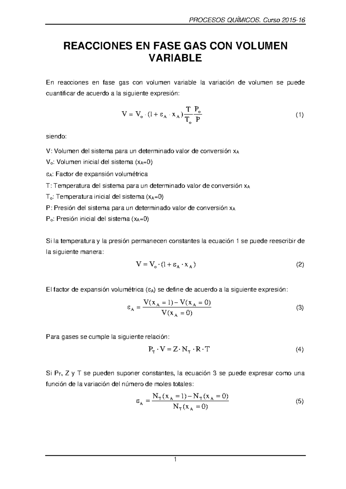 Factor de Expansión Volumétrica en Reacciones Gaseosas - PQ 2015-16 ...