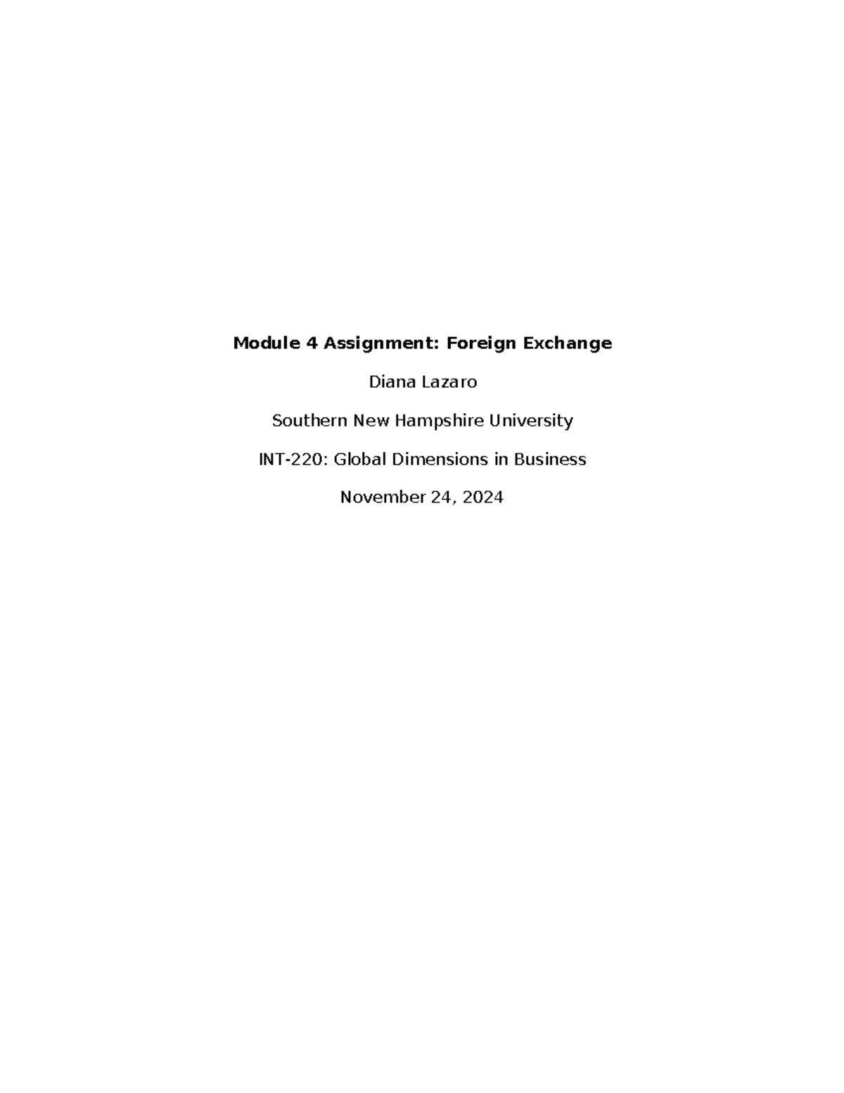 INT-220-Mod4-assignment - Module 4 Assignment: Foreign Exchange Diana ...