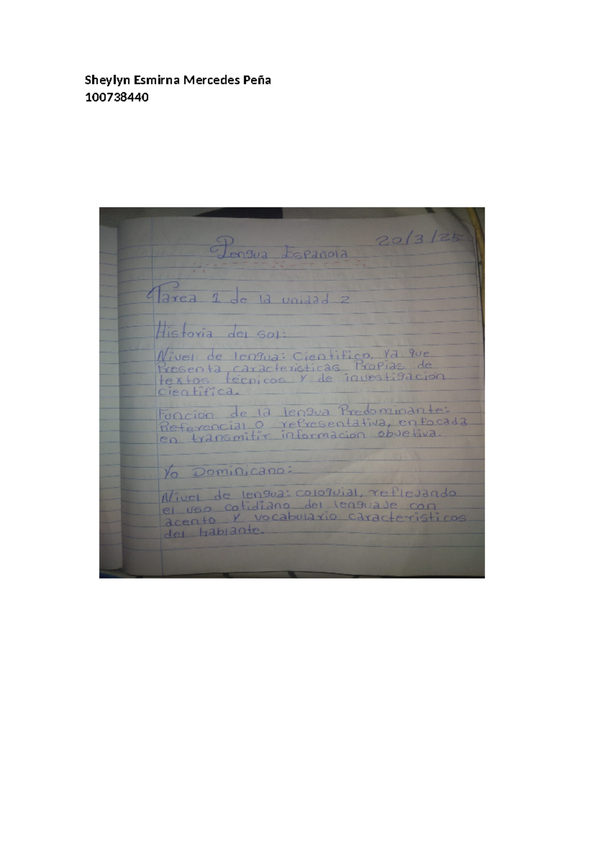 Sheilin - Aísle dhow a las ala anals la slab - Pensua Espanola Tarea 1 ...