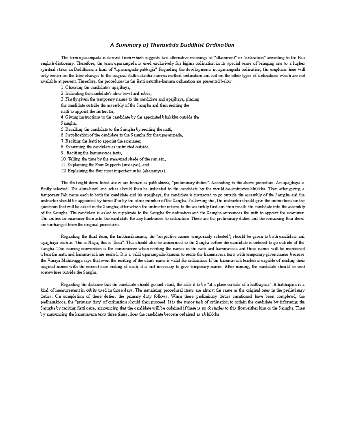 Theravāda Buddhist Ordination: A Comprehensive Overview of Upasampada ...