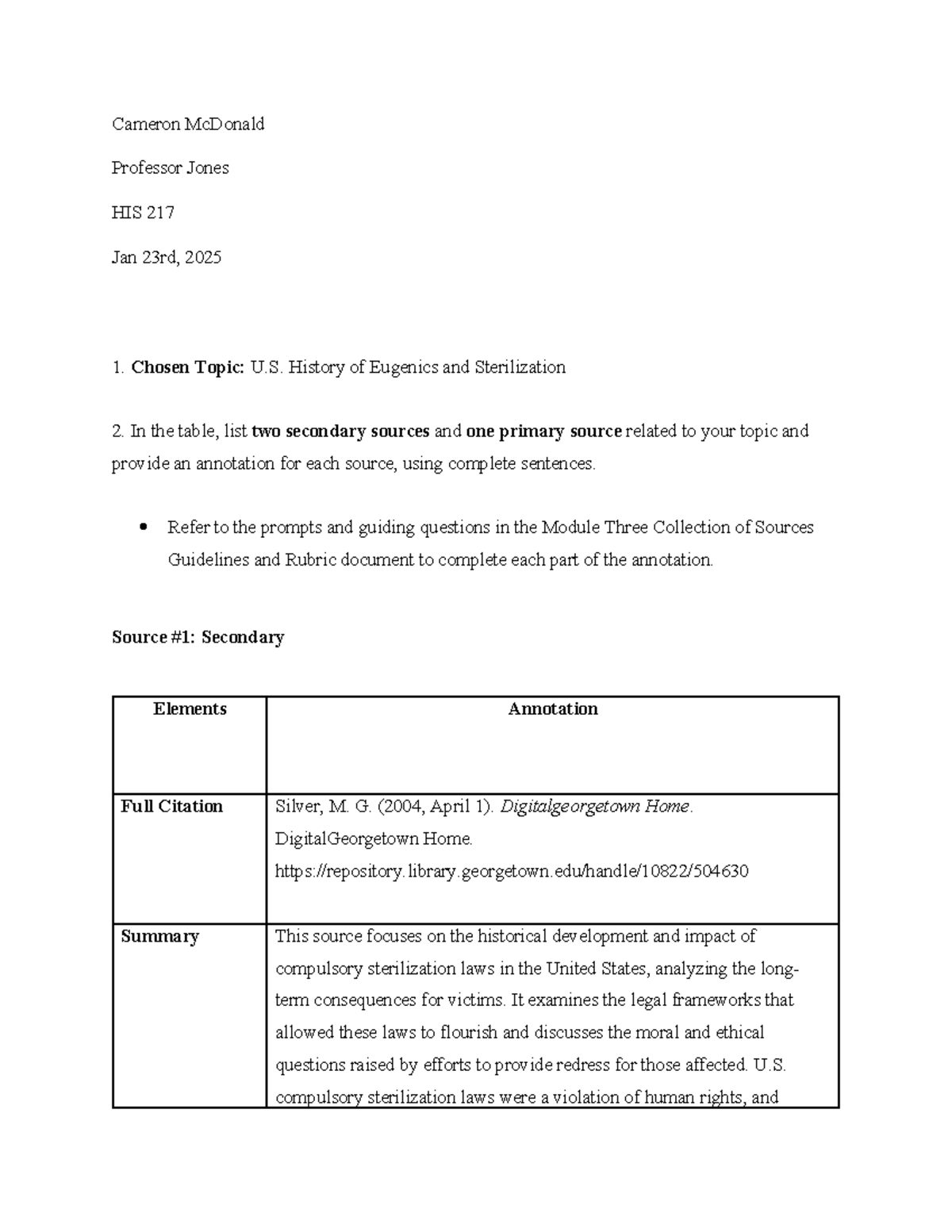 His 217 Module 3 - Work - Cameron McDonald Professor Jones HIS 217 Jan ...