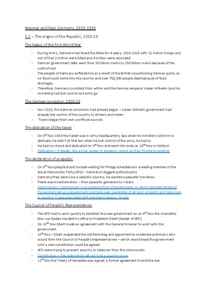 A Level Germany 1918-1945 - AQA A Level Revision Guide Democracy and ...