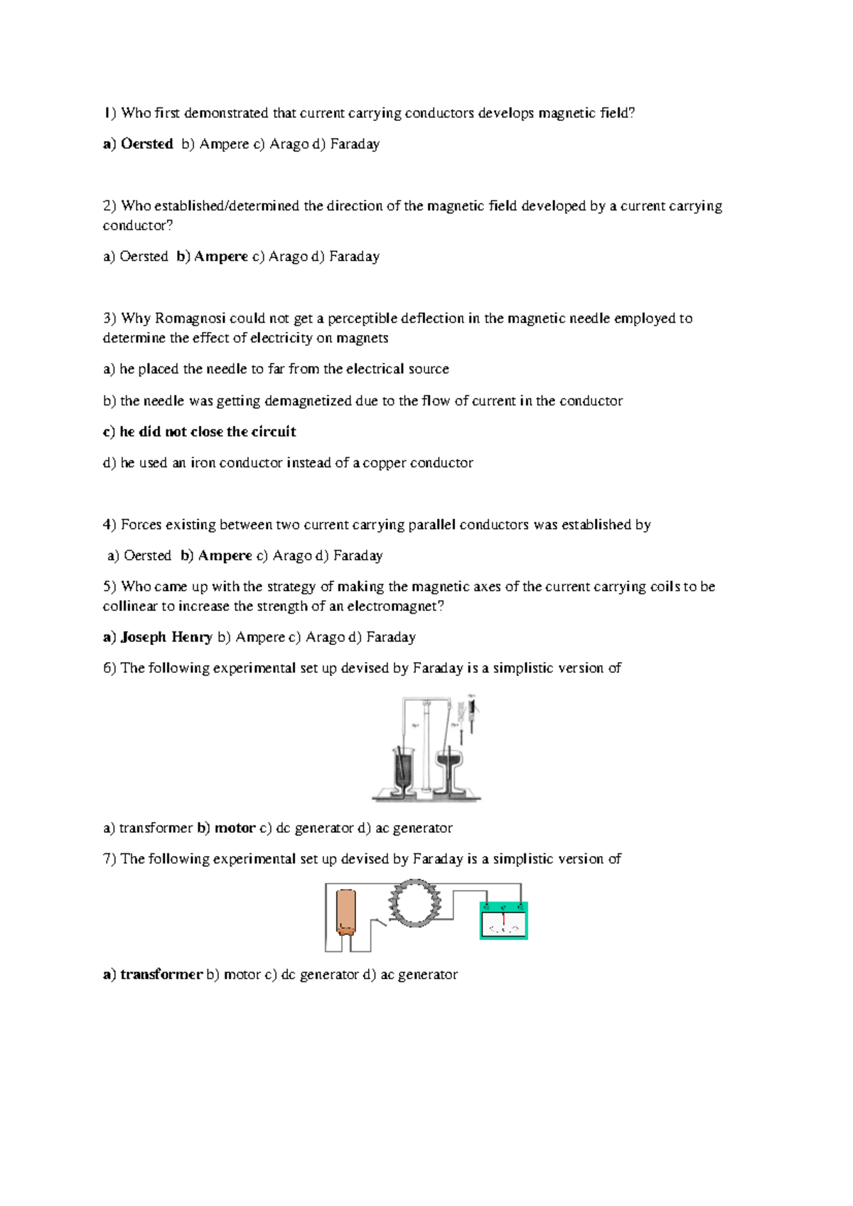 Quiz-2: Magnetic Fields and Current-Carrying Conductors - Studocu