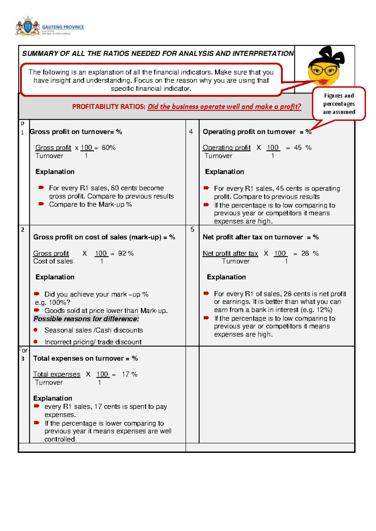 Financial Indicators Analysis and Interpretation - English - Studocu