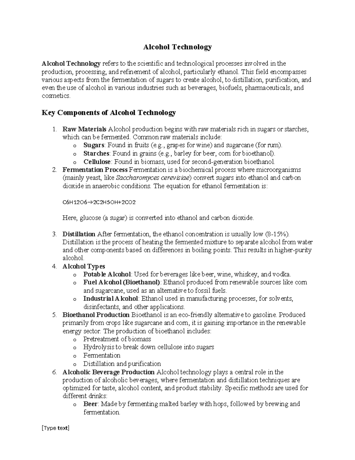 Alcohol Technology and Biofuels: Processes, Materials, and Innovations ...