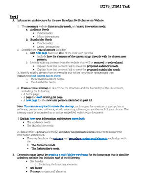 C773 Task 1 Rev. 2 - User Interface Design C773 - A. Content ...