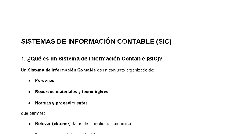 Resumen de Teoría Contable (SIC) - Fundamentos y Aplicaciones - Studocu