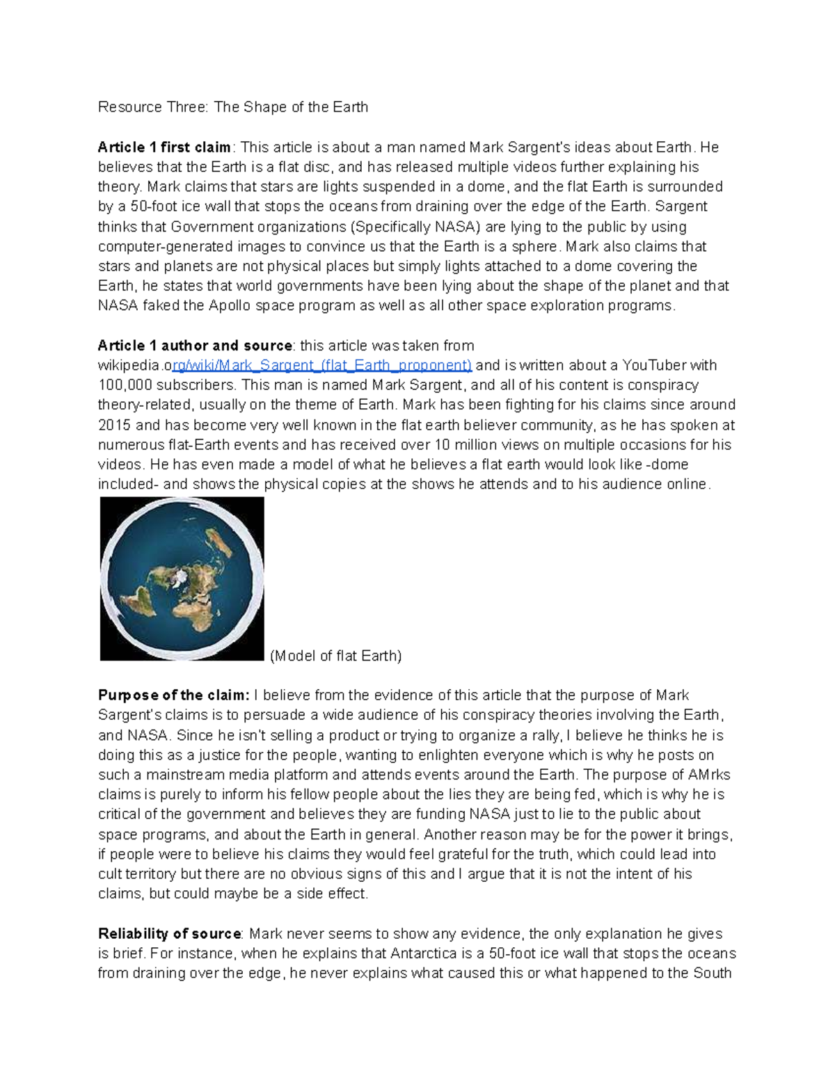 91923 Essay Notes: Analyzing Flat Earth Claims vs. NASA Evidence - Studocu
