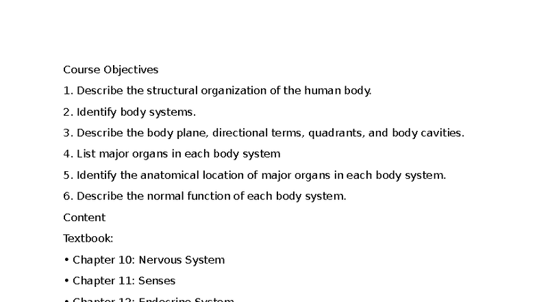 Study Guide LPN: Human Body Exam 2 Objectives and Key Concepts - Studocu