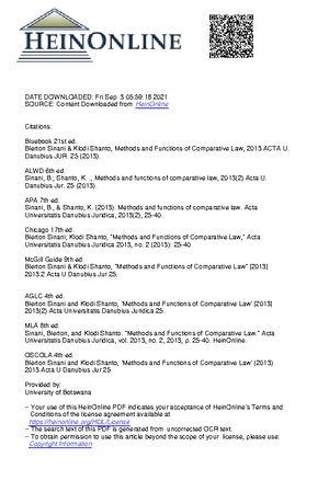 Botswana Penal Code updated version - CHAPTER 08: PENAL CODE ARRANGEMENT OF SECTIONS SECTION ...