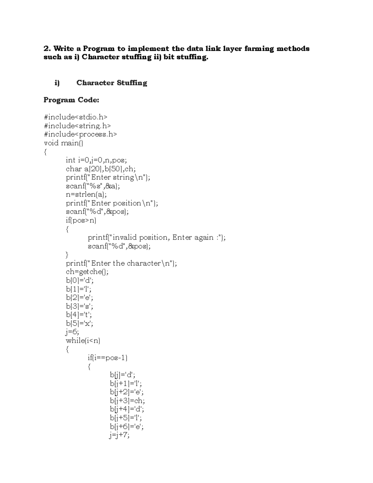 R20 3-1 CSE CN LAB Manual: Data Link Layer Farming Methods (Weeks 2-12 ...