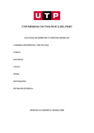 Caratula - 1 - UTP - Studocu