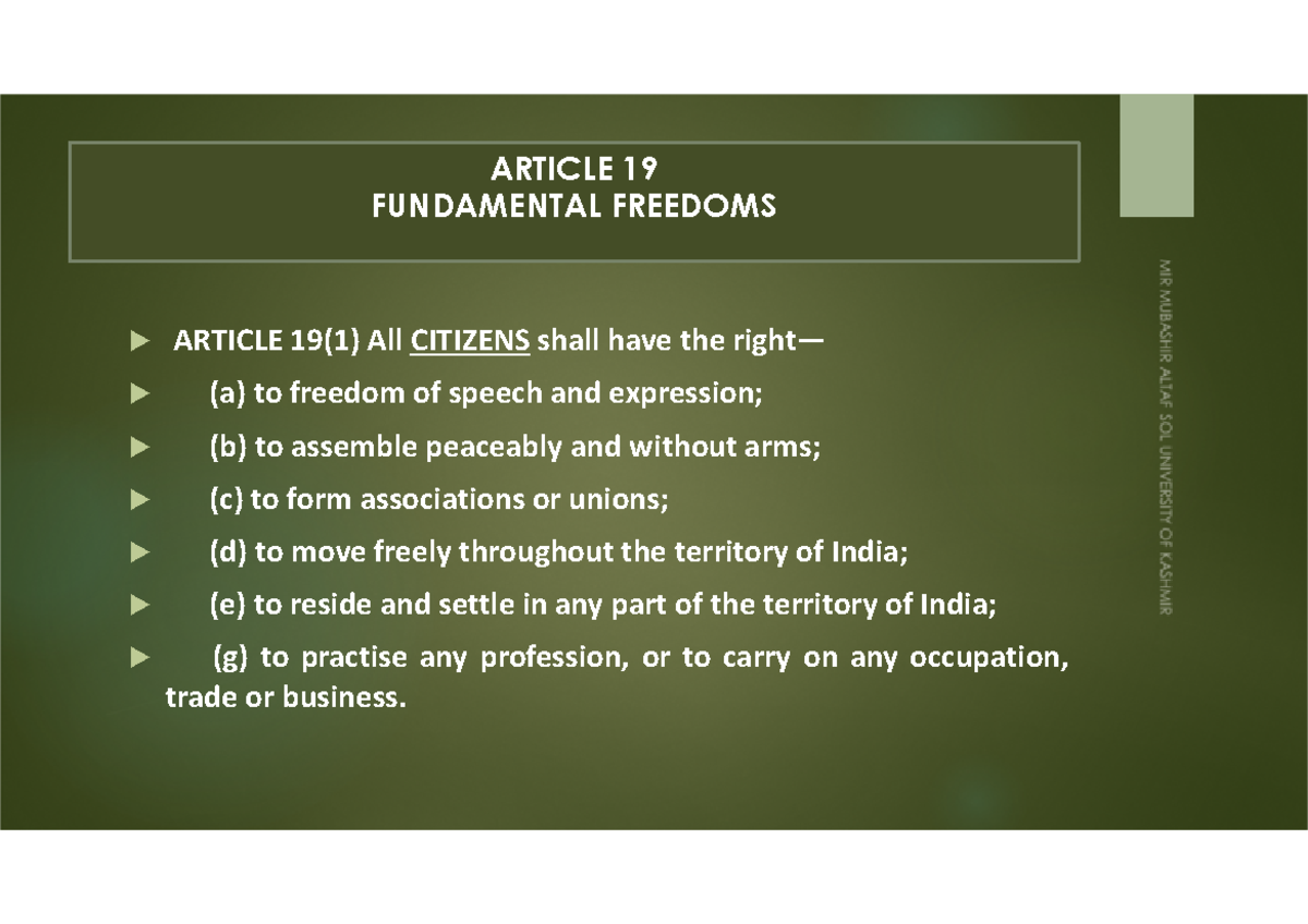 Article 19 - About rules regarding law - ####### ARTICLE 19 ...