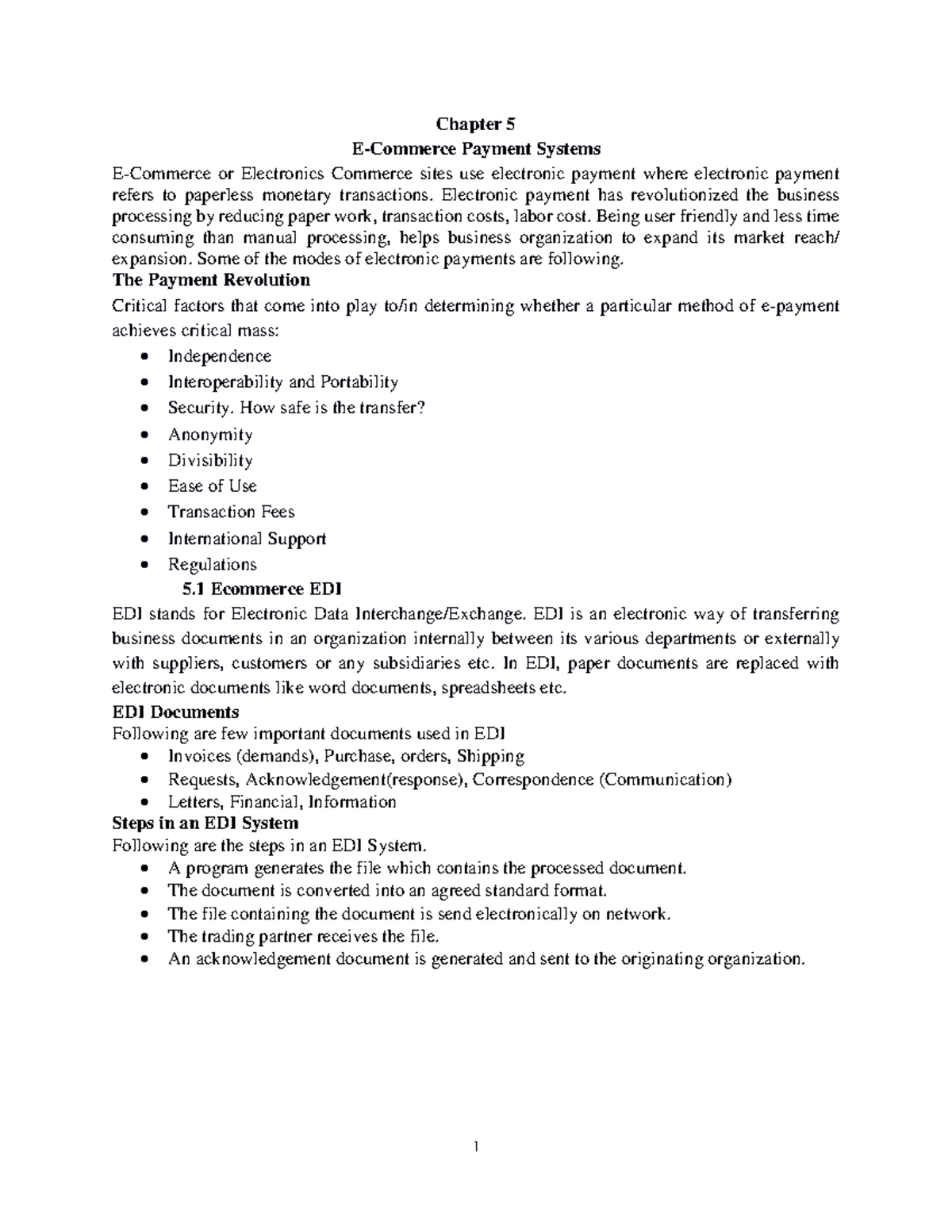 Chapter 5: Electronic Payment Systems in E-Commerce - Studocu