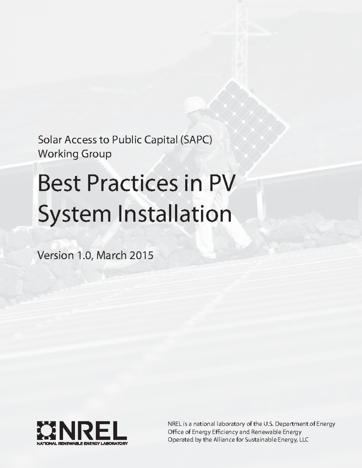 Best practices in PV System installation NREL 2015 - Solar Access to ...