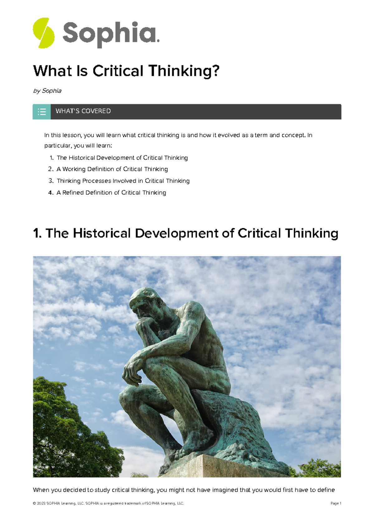 Unit 1 - 1- What is critical thinking - What Is Critical Thinking? by ...
