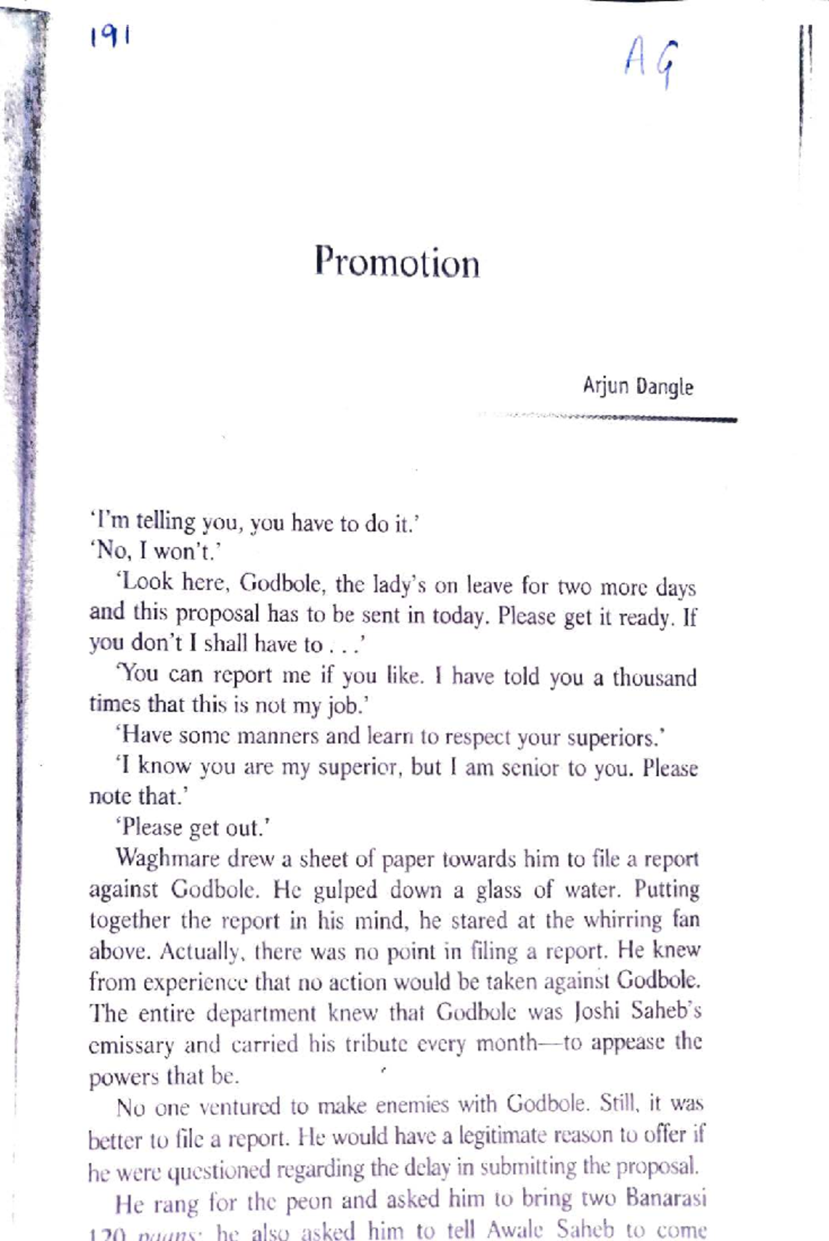 Promotion Dynamics in "Poisoned Bread" by Arjun Dangle - Studocu