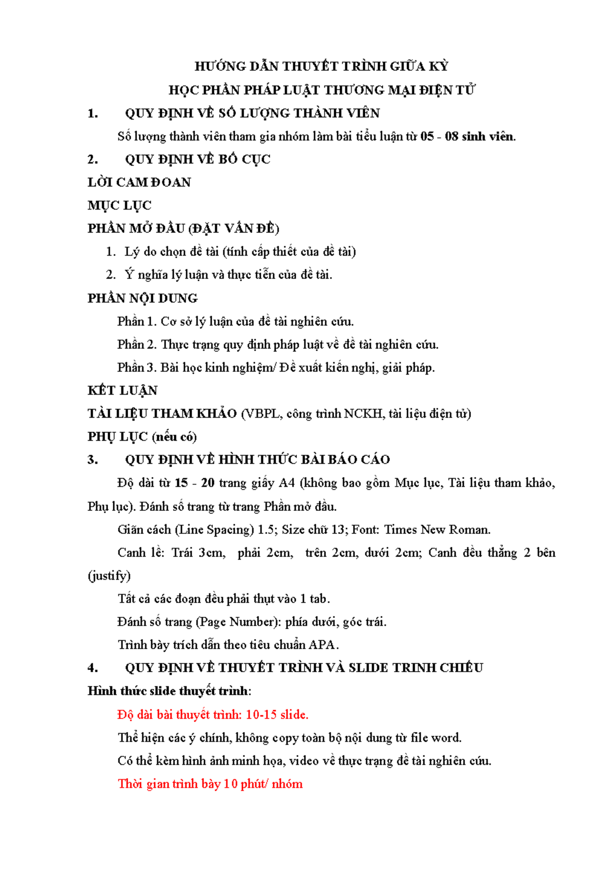 Hướng Dẫn Bài Tiểu Luận Giữa Kỳ PLTMĐT (Th7 T7-9) - Studocu