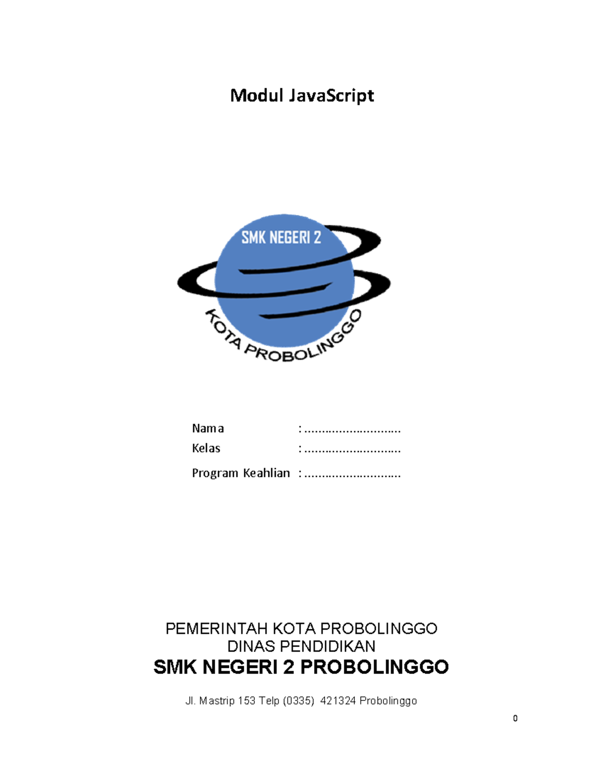 Bahan bacaan Pembangunan Web - Modul JavaScript Nama ...