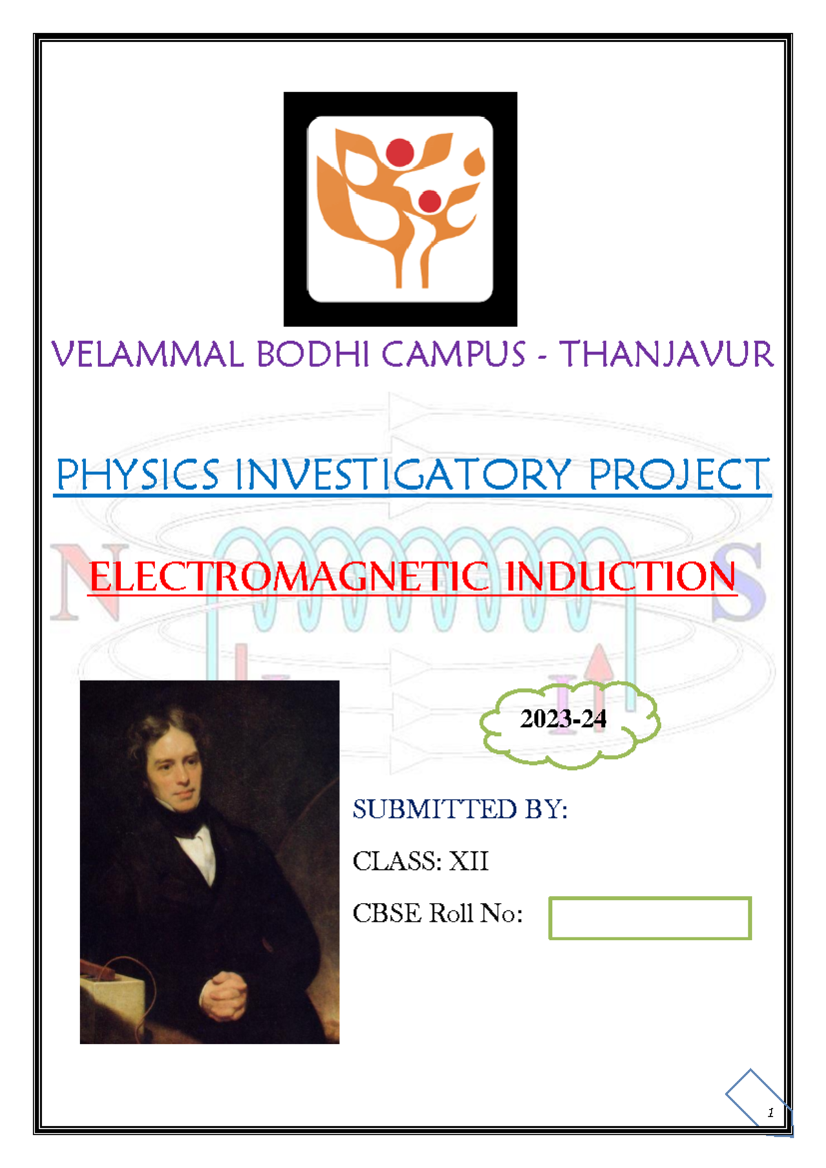 Electromagnetic Induction Investigatory Project - Class XII CBSE - Studocu