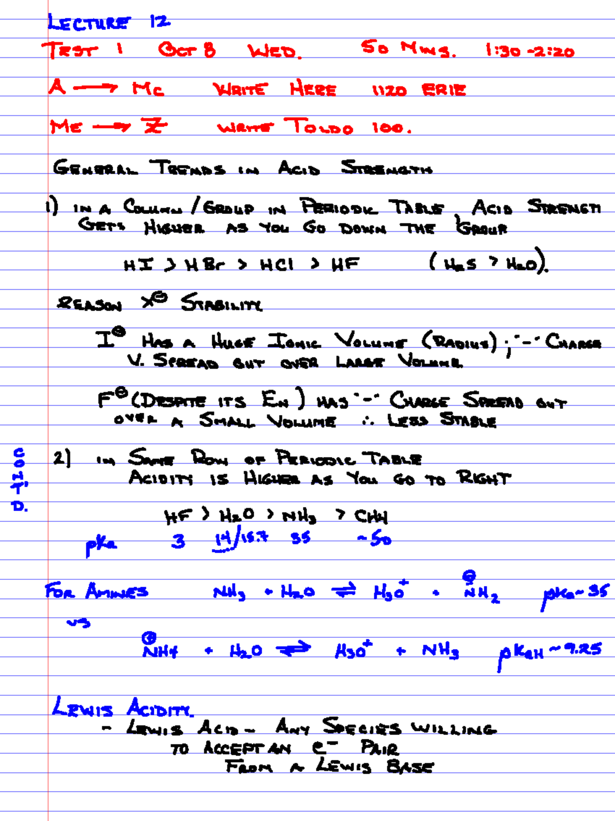 LECTURE 12: ACID STRENGTH TRENDS & LEWIS ACID-BASE CONCEPTS - Studocu