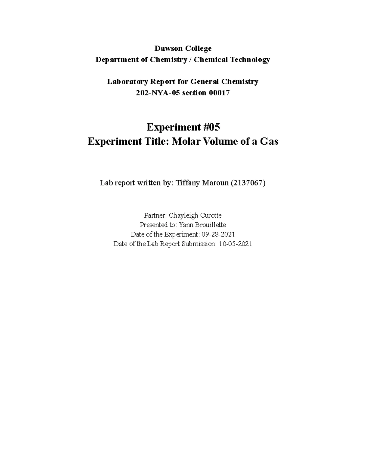 Nucleophilic Substitution Lab 6 by Joseph Benzazon 2035790 - Experiment ...