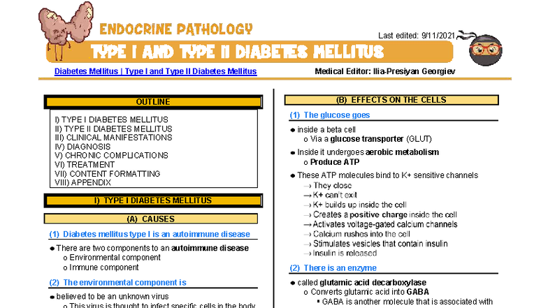 062 - Endocrinology Pathology: Type I & II Diabetes Mellitus Overview ...