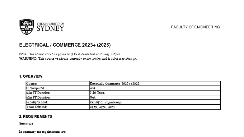 Electrical Commerce Program Overview (2025) - Faculty of Engineering ...