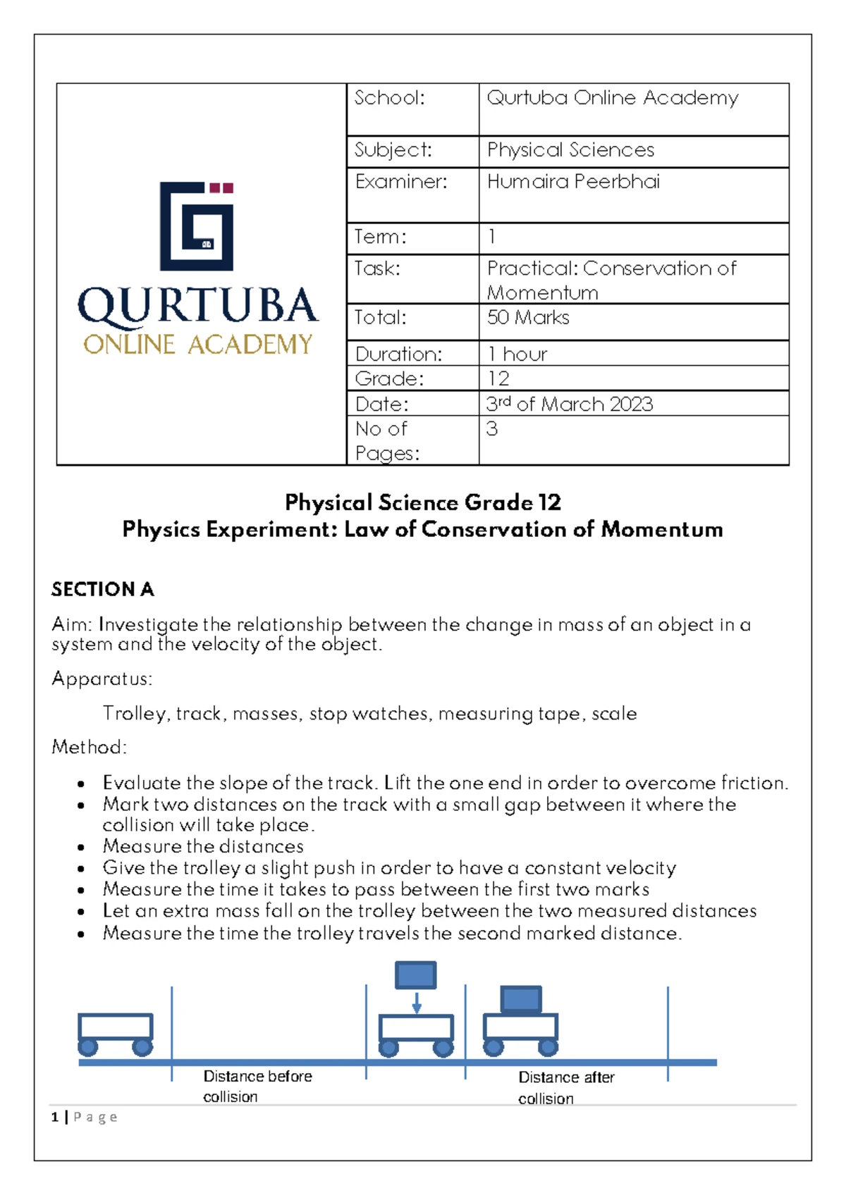 Grade 12 Chemistry Titration Practical Report - 2018 - Studocu