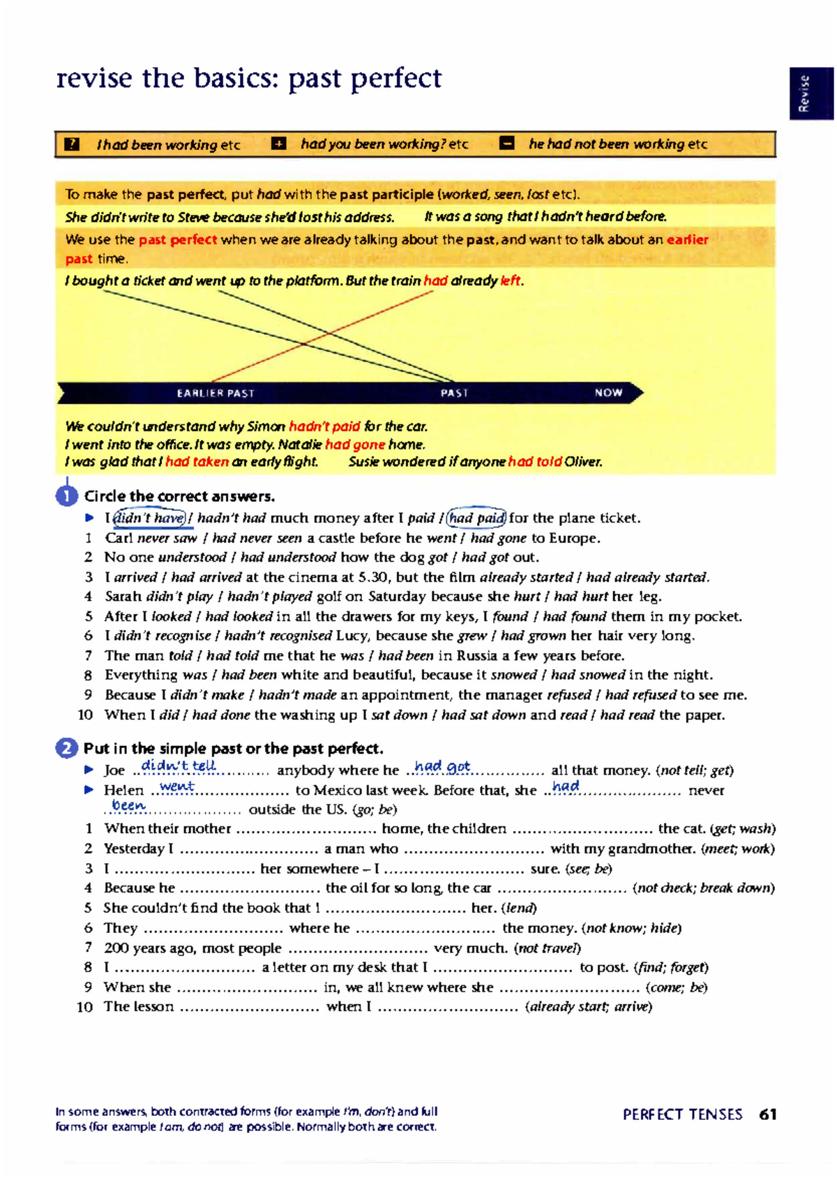 PAST Perfect Simple & Continuous: Key Concepts and Exercises - Studocu