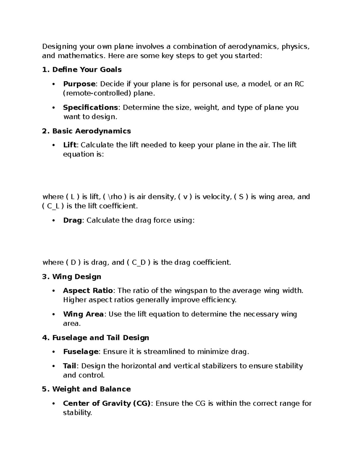 How to design a plane - Designing your own plane involves a combination ...