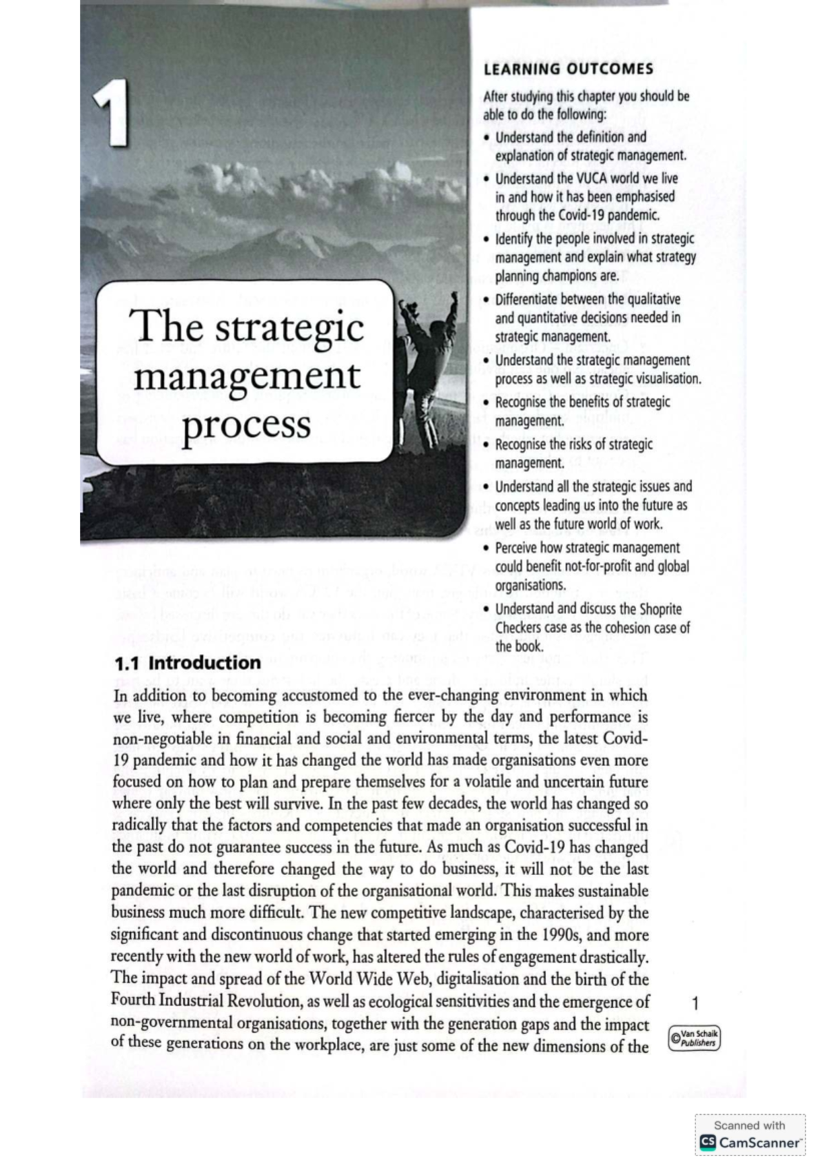BMAN 321 Chapter 1: Strategic Management Process Overview - Studocu