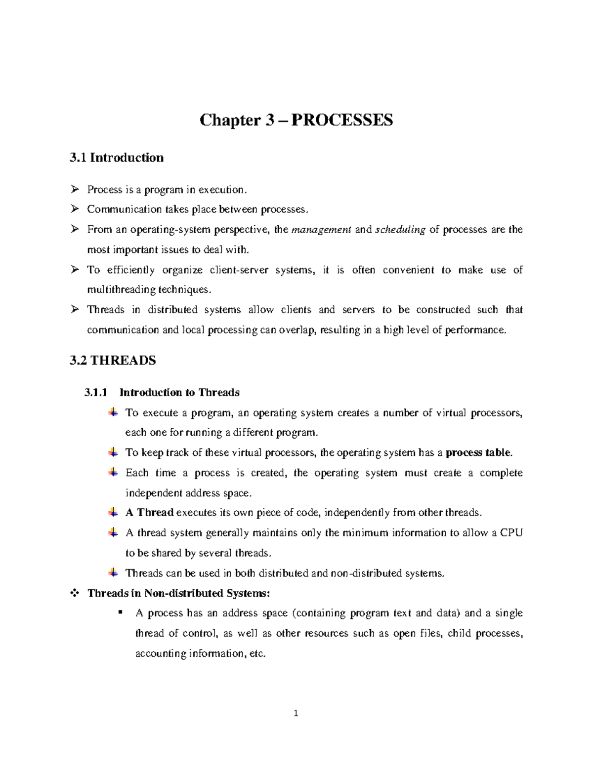 Chapter 3: Understanding Processes and Threads in OS (CS101) - Studocu