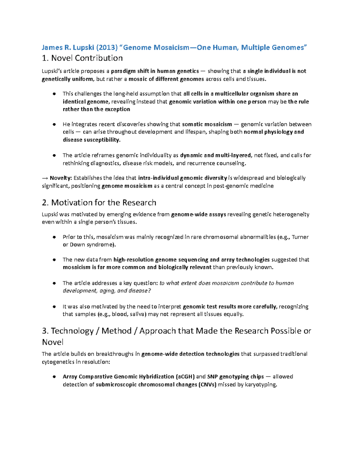 Midterm Readings - Genetics and Ethics Insights - Studocu