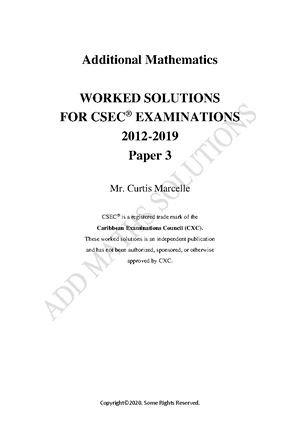 2025 CSEC Mathematics Final Exam MAY/JUNE Paper 02 Review - Studocu