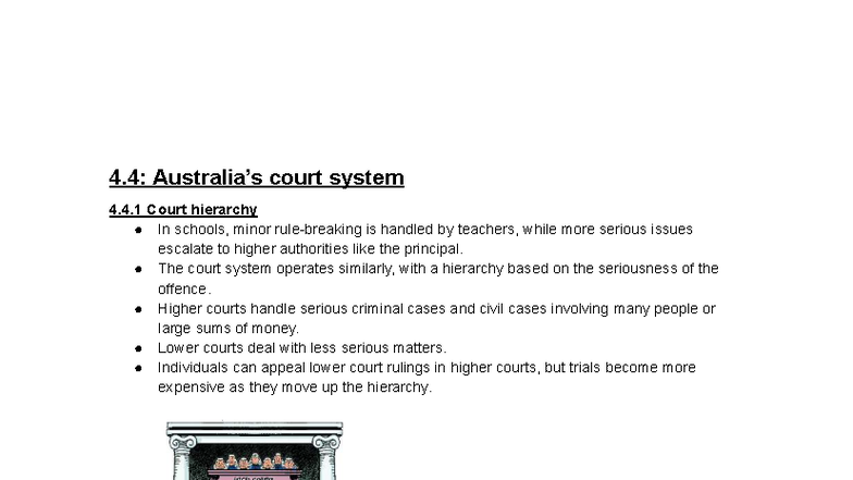 Commerce 4.4: Understanding the Court System and Legal Hierarchy - Studocu